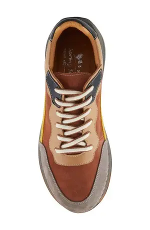 SPRING STEP SHOES Booker Color Blocked Sneakers - Camel Multi Suede