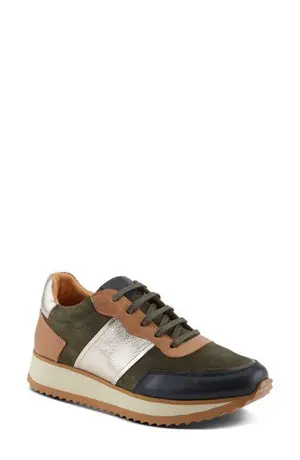 SPRING STEP SHOES Compter Sneakers - Olive Suede