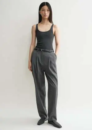 TOTEME Double-pleated Tailored Trousers - Grey
