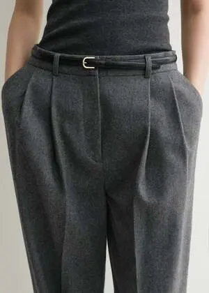TOTEME Double-pleated Tailored Trousers - Grey