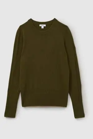 REISS Annie Wool Blend Crew Neck Jumper With Cashmere