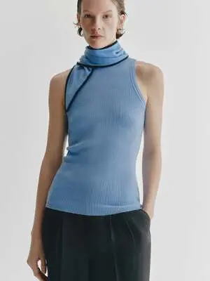 LISA YANG The Chelsea Scarf - Navy