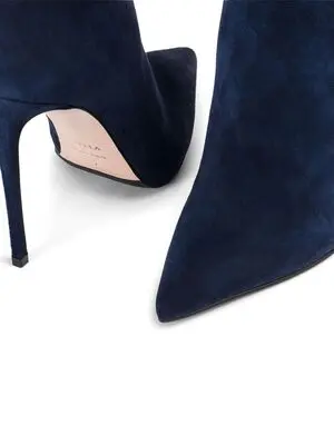 LE SILLA 120mm Suede Ankle Boots - Blue