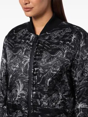 PLEIN SPORT Jungle-print Bomber Jacket