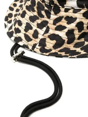 GANNI Leopard-print Bucket Hat