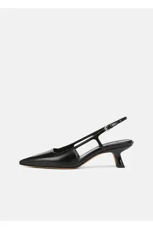 Vince Bianca Leather Slingback Heel - Black