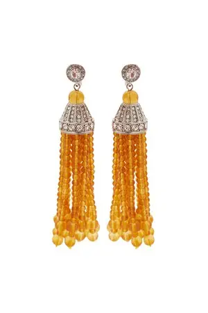 KENNETH JAY LANE Cascade Drop Clip-on Earrings - Natural