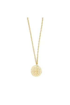 KENNETH JAY LANE Golden Orb Pendant Necklace