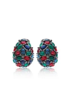 Kenneth Jay Lane Multi Stone Earrings