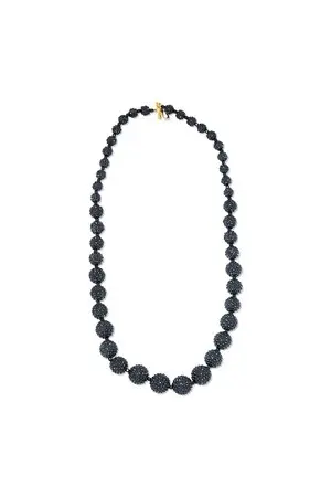 KENNETH JAY LANE Pave Ball Necklace - Black