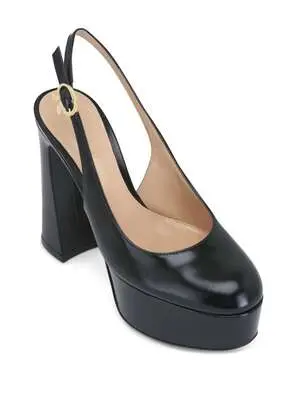 GIANVITO ROSSI 120mm Bessie Leather Sandals - Black