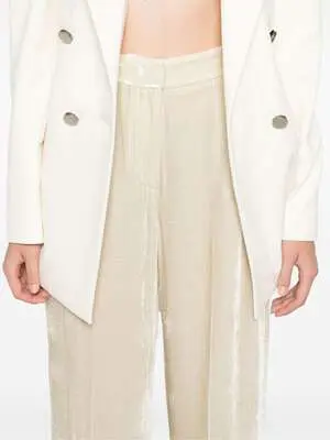 P.a.r.o.s.h Relur Velvet Trousers - Neutrals