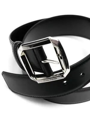 Alexander McQueen Logo-engraved Buckle Belt