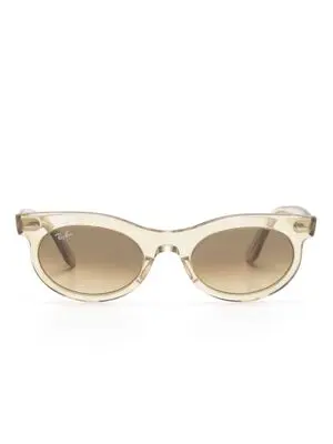 Ray-ban Wayfarer Oval-frame Sunglasses - Neutrals