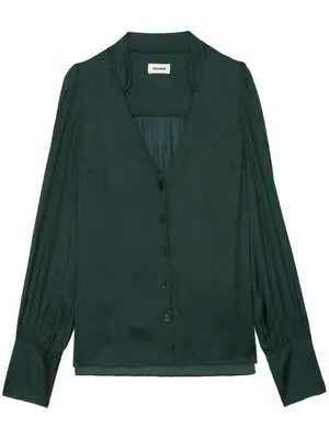 Zadig&Voltaire Tinous Satin Blouse - Green