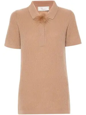 Blumarine Virgin Wool Top - Brown