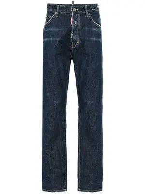 Dsquared2 Distressed Straight Leg Jeans