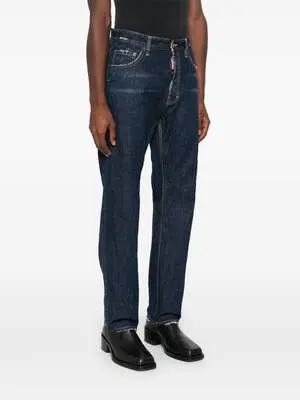 Dsquared2 Distressed Straight Leg Jeans