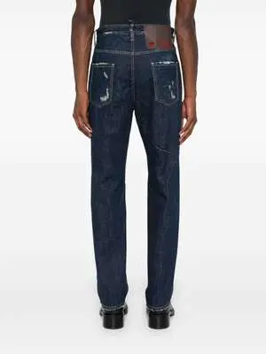 Dsquared2 Distressed Straight Leg Jeans
