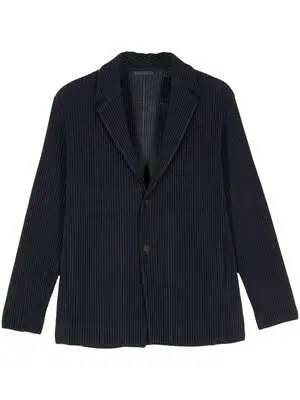 Issey Miyake Plissé-effect Blazer - Blue