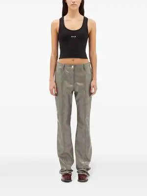 MSGM Glossy-finish Straight-leg Trousers