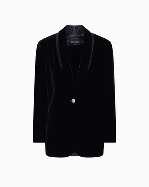Giorgio Armani Velvet Single-breasted Jacket