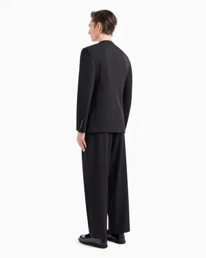 Giorgio Armani Double-breasted Suit In Stretch Virgin Wool