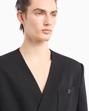 Giorgio Armani Double-breasted Suit In Stretch Virgin Wool
