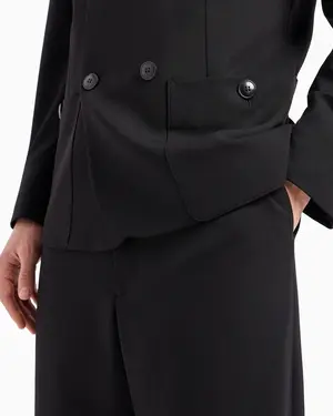 Giorgio Armani Double-breasted Suit In Stretch Virgin Wool