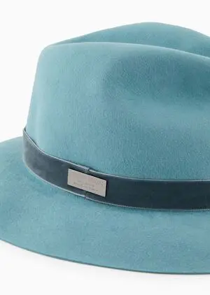Giorgio Armani Rabbit Fur Hat With Velvet Detail