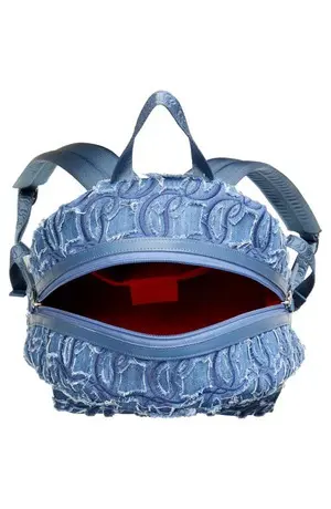 Christian Louboutin Embroidered Monogram Logo Clipped Denim  display picture 1