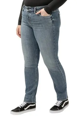 SILVER JEANS CO. Suki Straight Leg Jeans - Indigo
