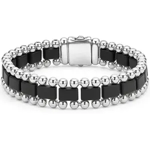 Lagos Anthem Ceramic Link Bracelet - Black