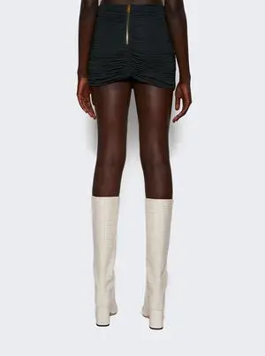 AREA Heart Ruched Mini Skirt