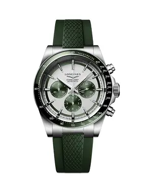 LONGINES Conquest Chronograph 42mm - Silver/green