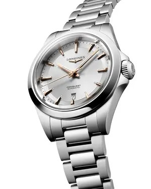 LONGINES Conquest Sunray Watch, 30mm - Silver
