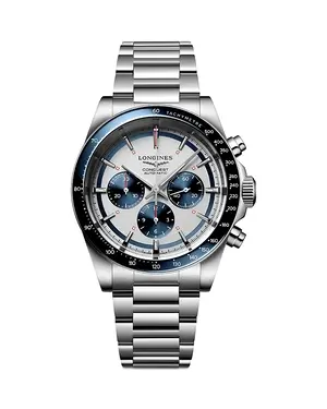 LONGINES Conquest Chronograph, 42mm - Silver