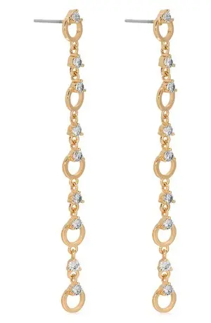 Ettika Cubic Zirconia Linear Drop Earrings