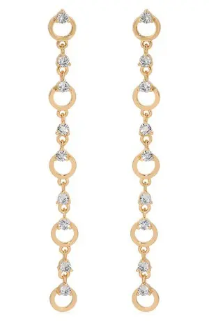 Ettika Cubic Zirconia Linear Drop Earrings