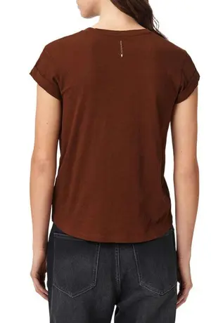 ALLSAINTS Anna Cotton T-shirt - Rust Brown