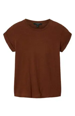 ALLSAINTS Anna Cotton T-shirt - Rust Brown