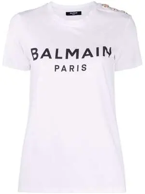 Balmain Logo T-shirt - White