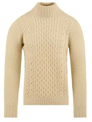 DRUMOHR Lambswool Turtleneck Sweater - Milk