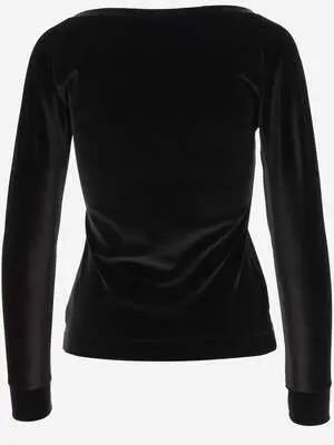 STEPHAN JANSON Stretch Velvet Jersey Top