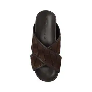 Bottega Veneta Tarik Criss Cross Sandal - Brown