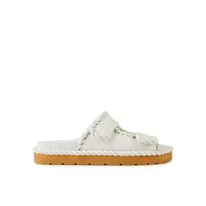 Bottega Veneta Flat Mule Sandals - White