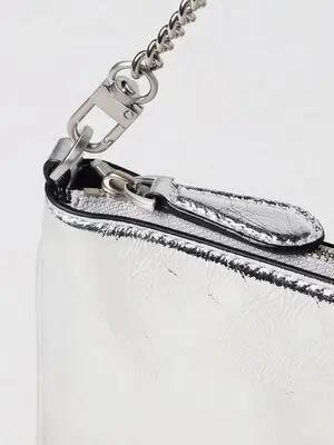 Pinko Metallic Shoulder Bag - Silver