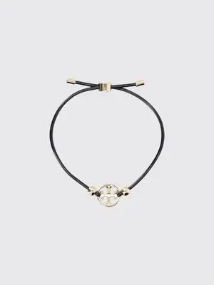 Tory Burch Tory Burch Logo Leather Bracelet Gold