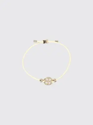 Tory Burch Tory Burch Logo Leather Bracelet Ivory