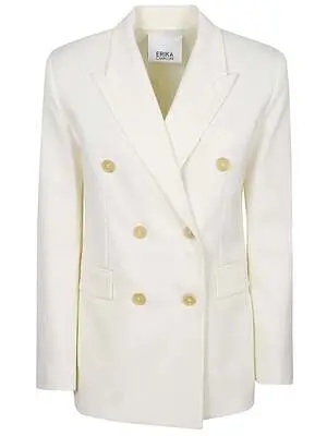 Erika Cavallini Wool Twill Alberta Blazer Jacket